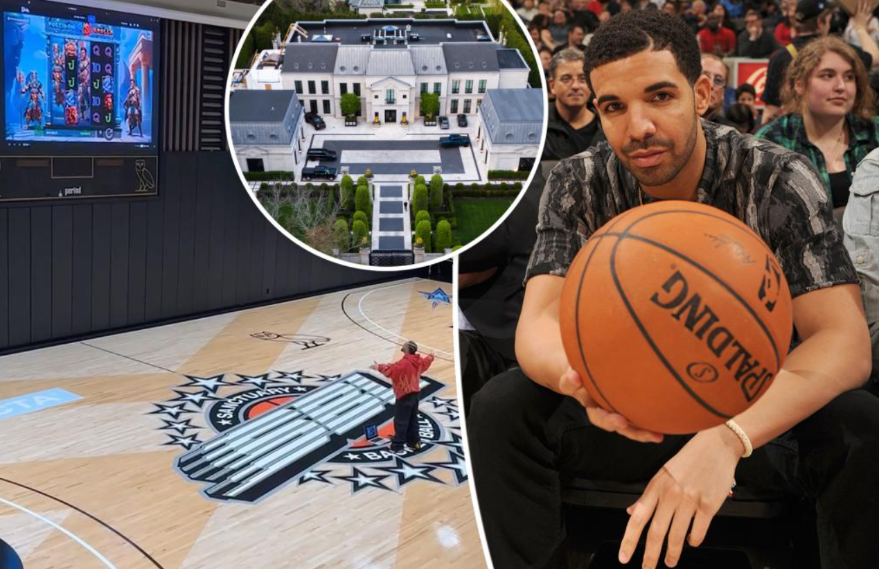 Drake shows off NBA-size basketball court in $100M Toronto home - House ...